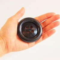 Giant BLACK Buttons, Super Extra Large Plastic Buttons 6.5cm, Large ...