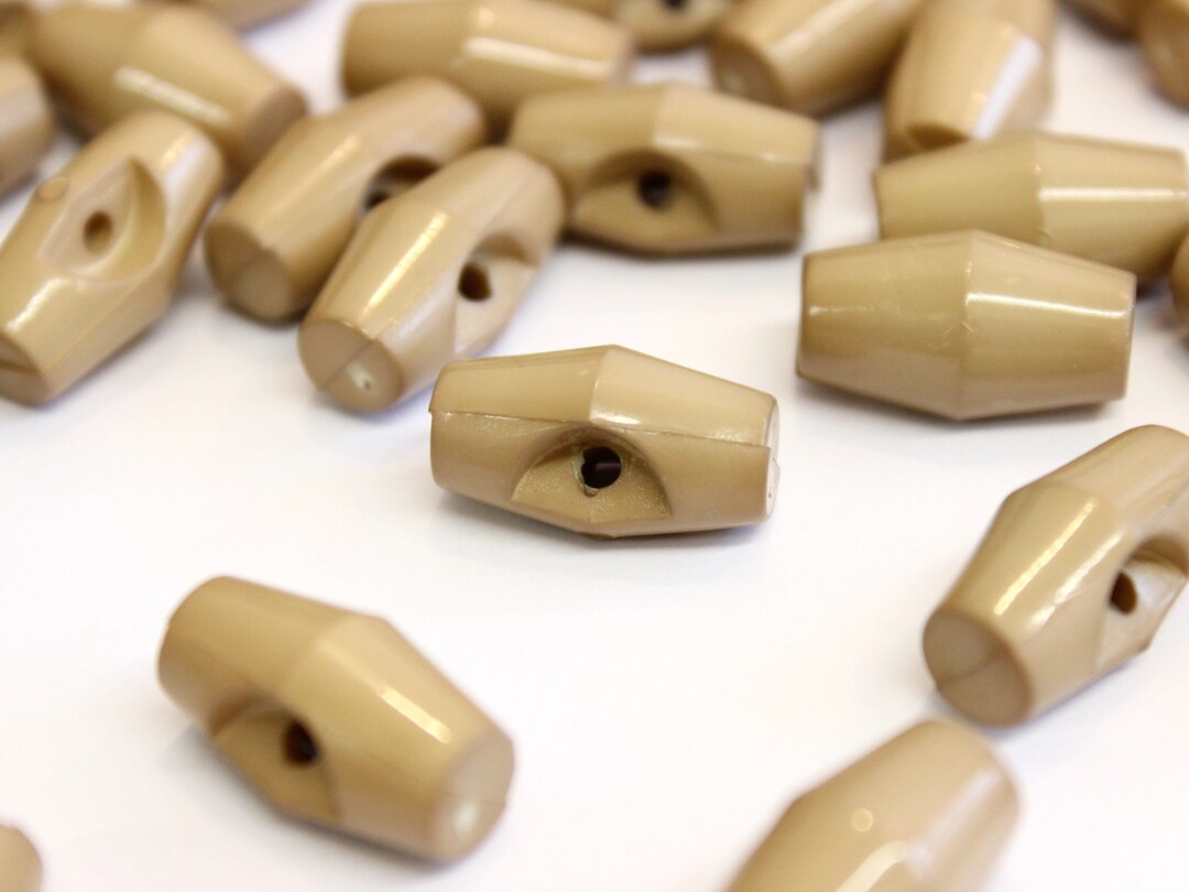 10x Brown Mini Toggle Buttons for Children and Baby Clothes, Small ...