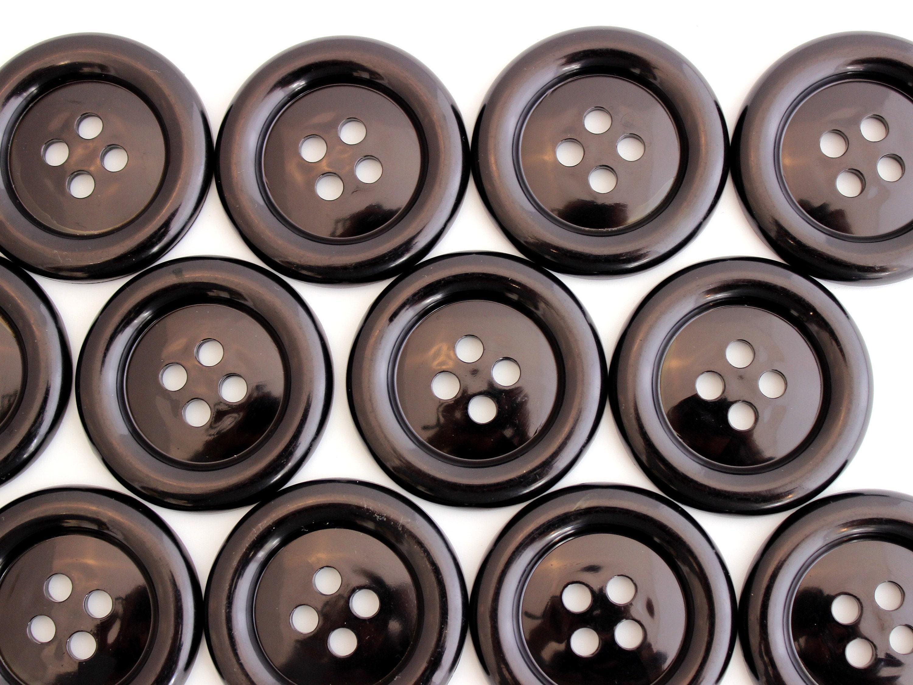 Giant BLACK Buttons, Giant Plastic Buttons 5cm, Extra Large Buttons ...