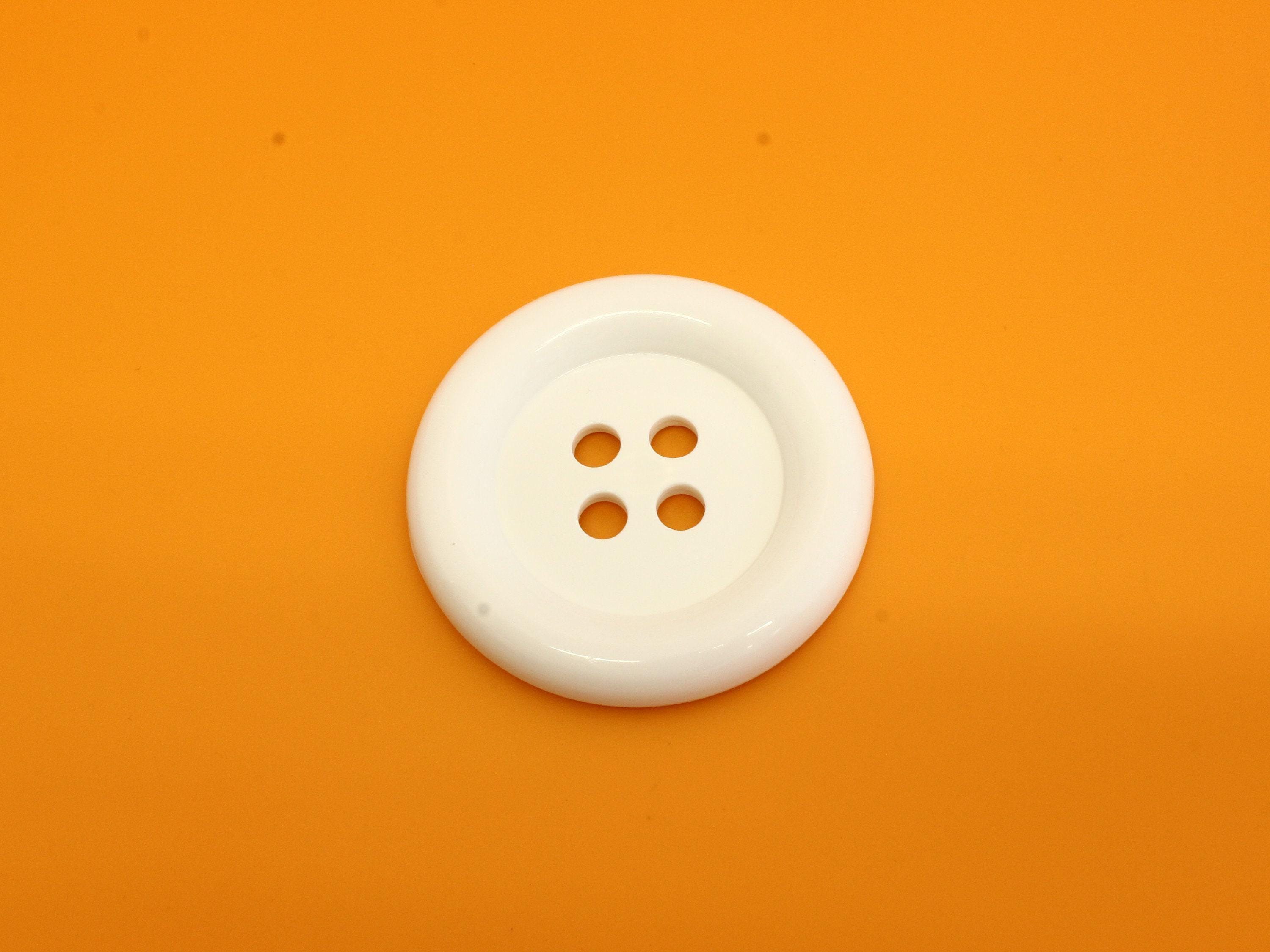 Giant WHITE Buttons, Giant Plastic Buttons 5cm, Extra Large Buttons ...