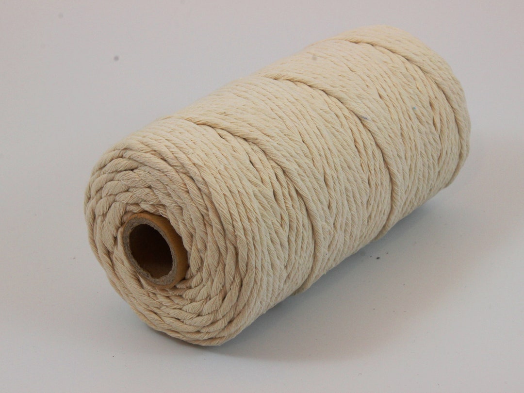 CREAM Macrame Cord, Cream 3mm Cotton Twine for Macrame and Crafts, Pale ...