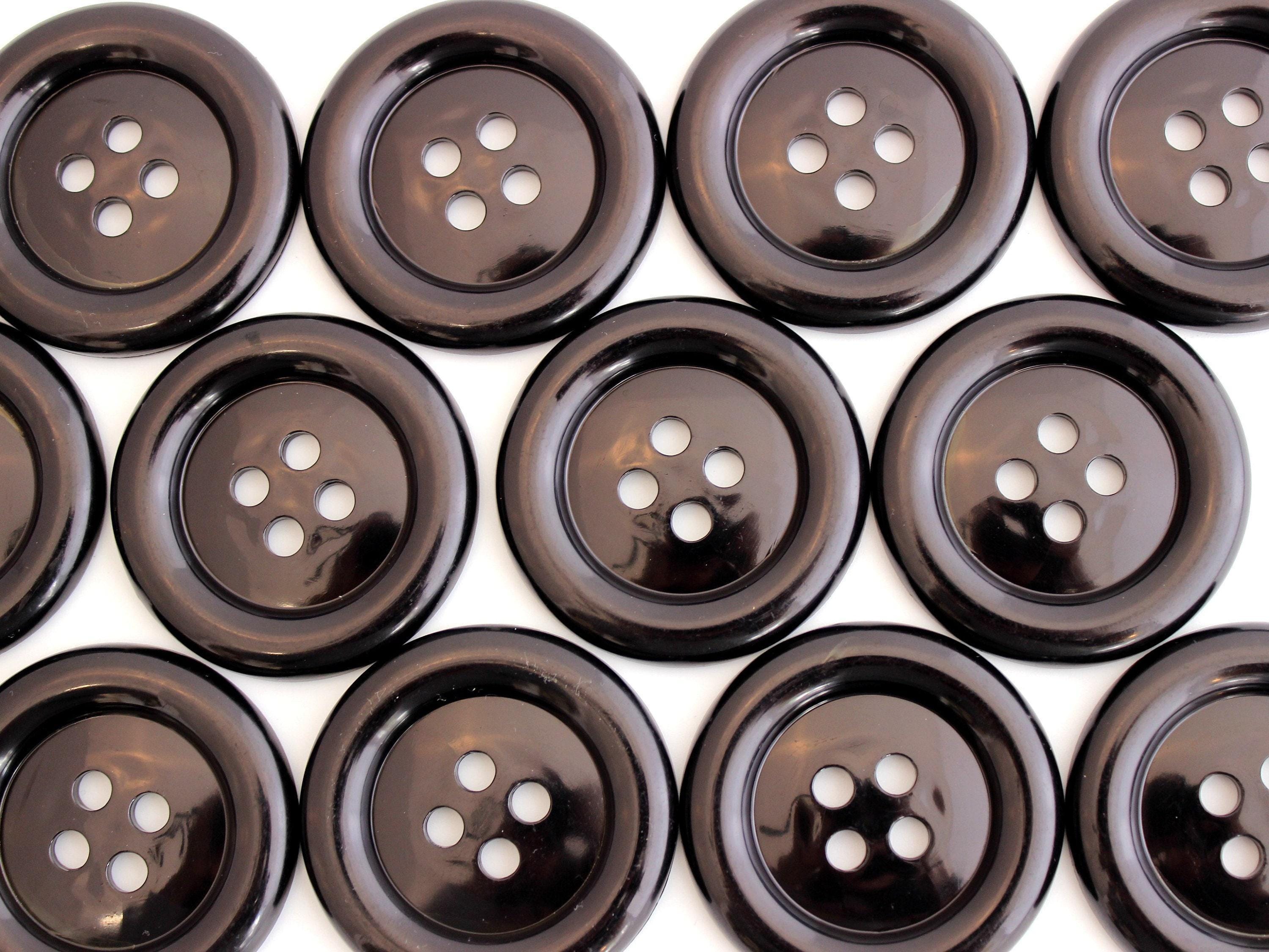 Giant BLACK Buttons, Giant Plastic Buttons 5cm, Extra Large Buttons ...