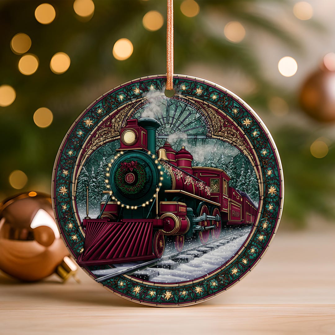 Vintage Christmas Train Ornament, Holiday Steam Engine Decor - Etsy