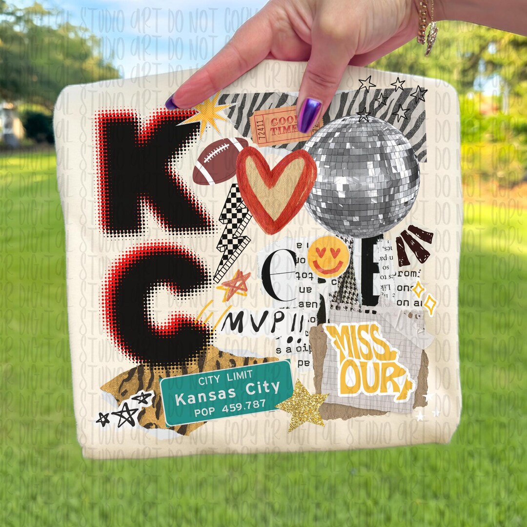 Retro Kansas City Png, Trendy Football Collage Png, KC Game Day Png ...