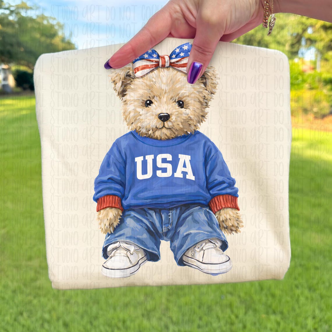 Patriotic Teddy Bear Png, Preppy 4th of July Shirt Design, Red White ...