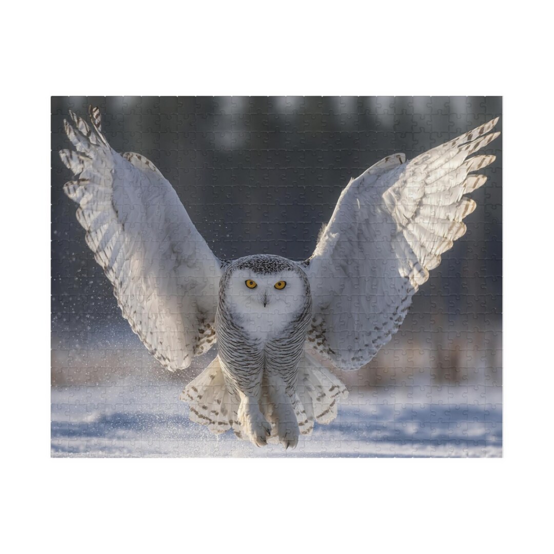 Snowy Owl Jigsaw Puzzle | 520 Piece Winter Wildlife Art - Etsy