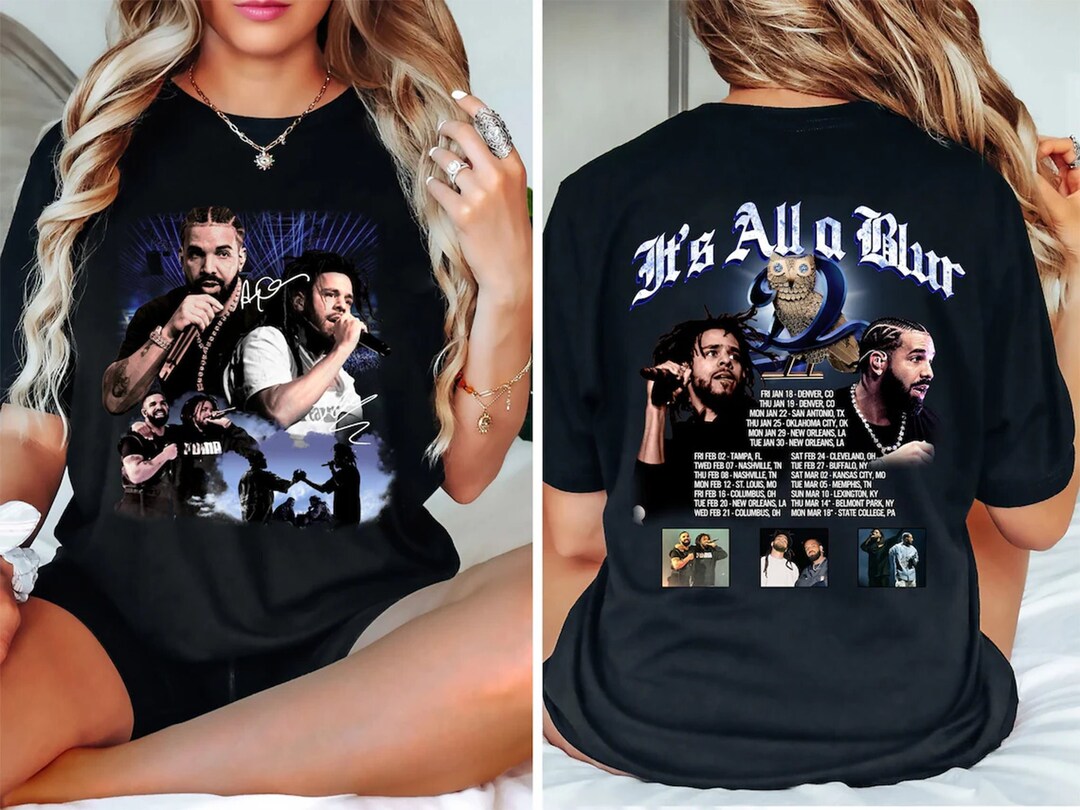 Drake J. Cole It's All a Blur Tour 2024 Shirt, Drake Rap Vintage Shirt ...