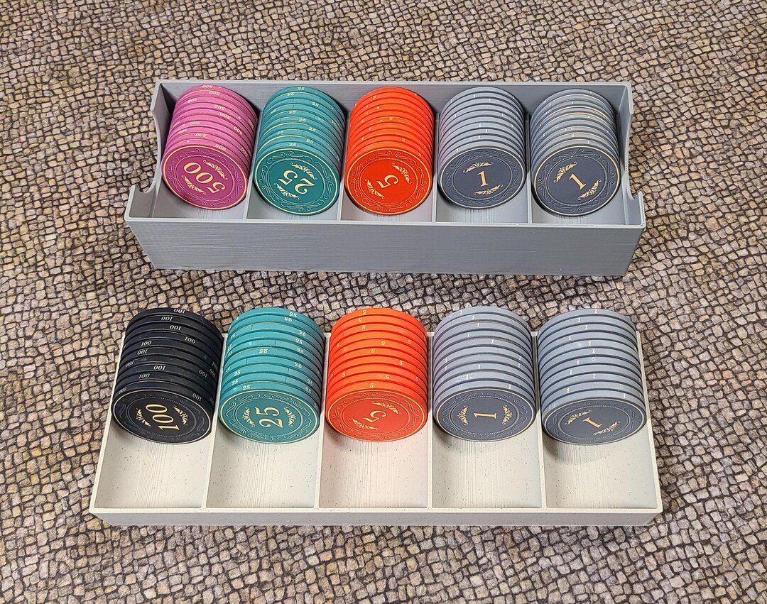 100 & 50 Poker Chip Trays (STL Files Only) - Etsy