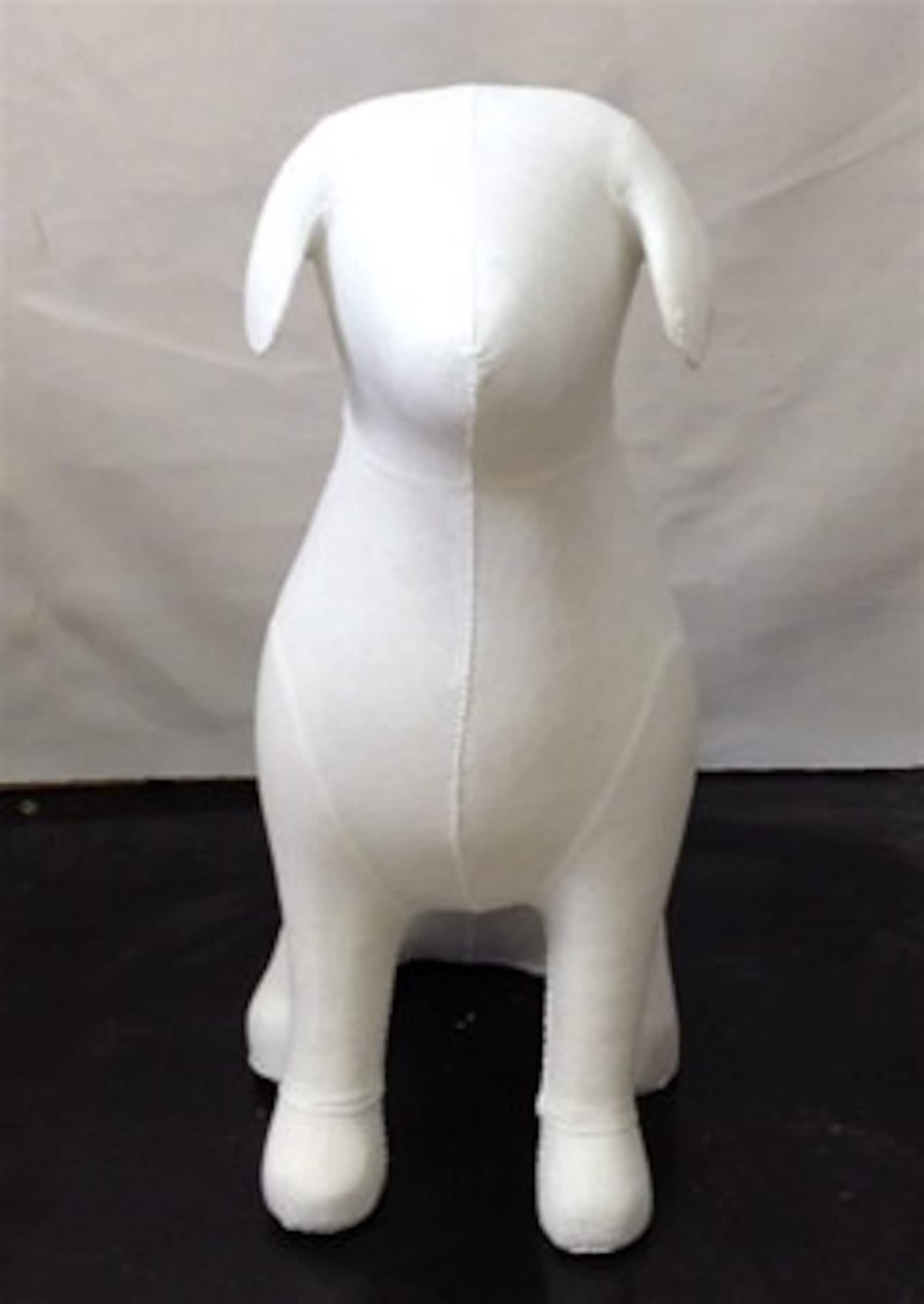 Professional Quality Dog Display Mannequin - Large Sitting Dog, Fabric ...