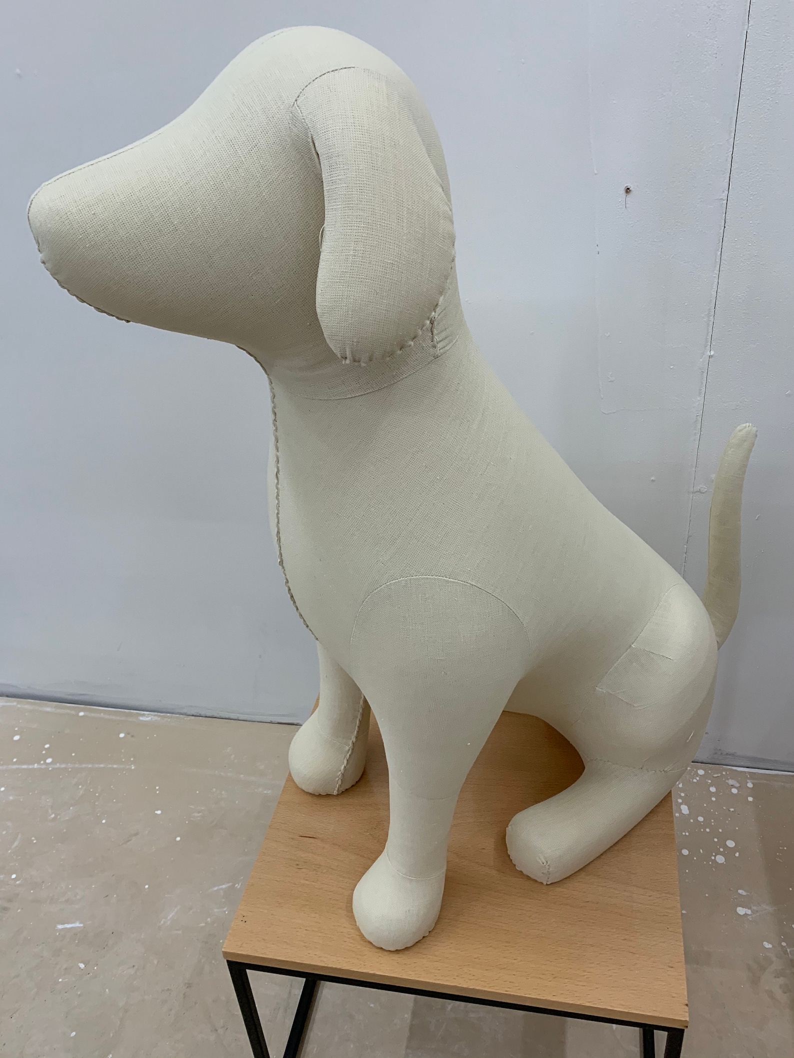 Professional Quality Dog Display Mannequin - Large Sitting Dog, Fabric ...