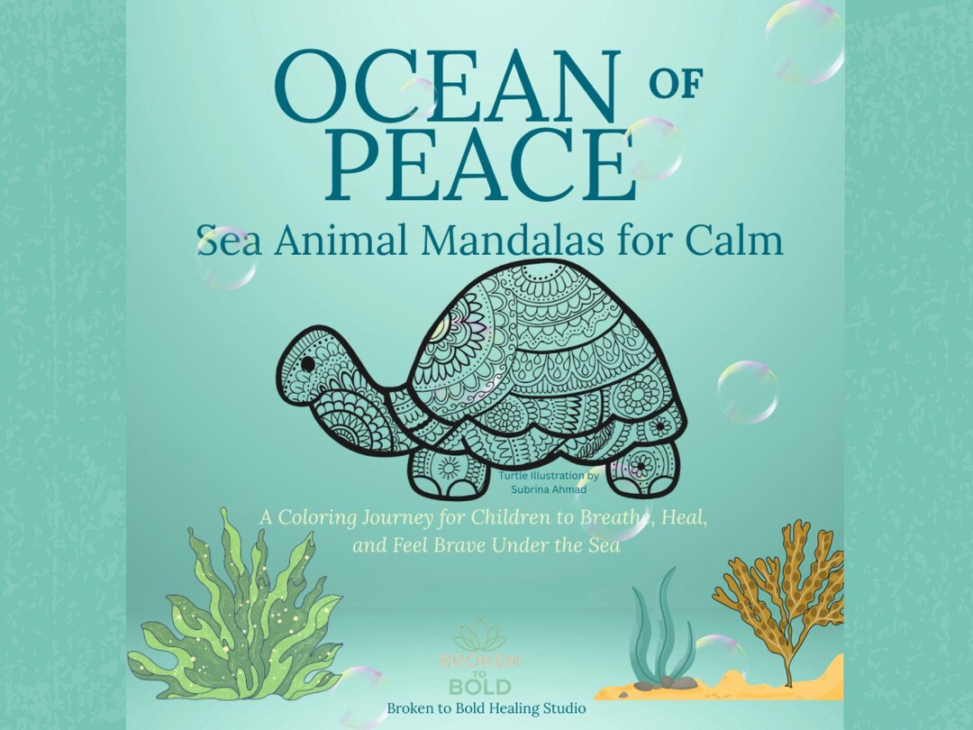 Ocean Animal Mandala Coloring Pages With Affirmations for Kids ...