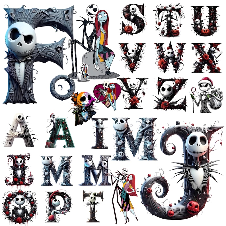 200+nightmare Before Christmas Png, Halloween Font Svg, Nightmaree ...