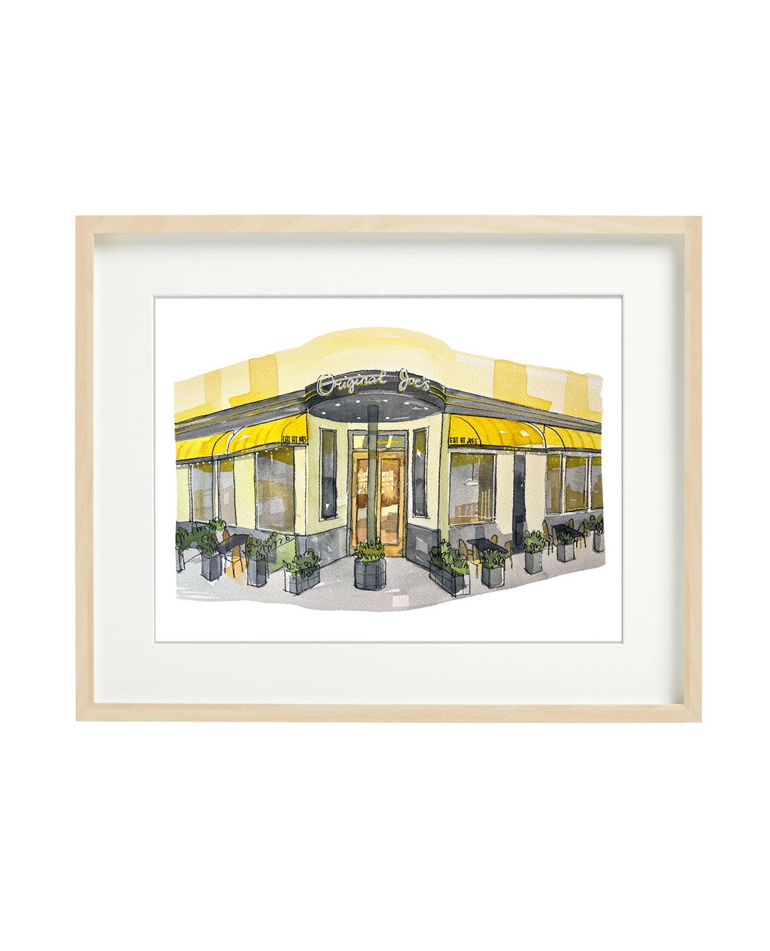 Original Joe's San Francisco Watercolor Print – North Beach Wall Art - Etsy