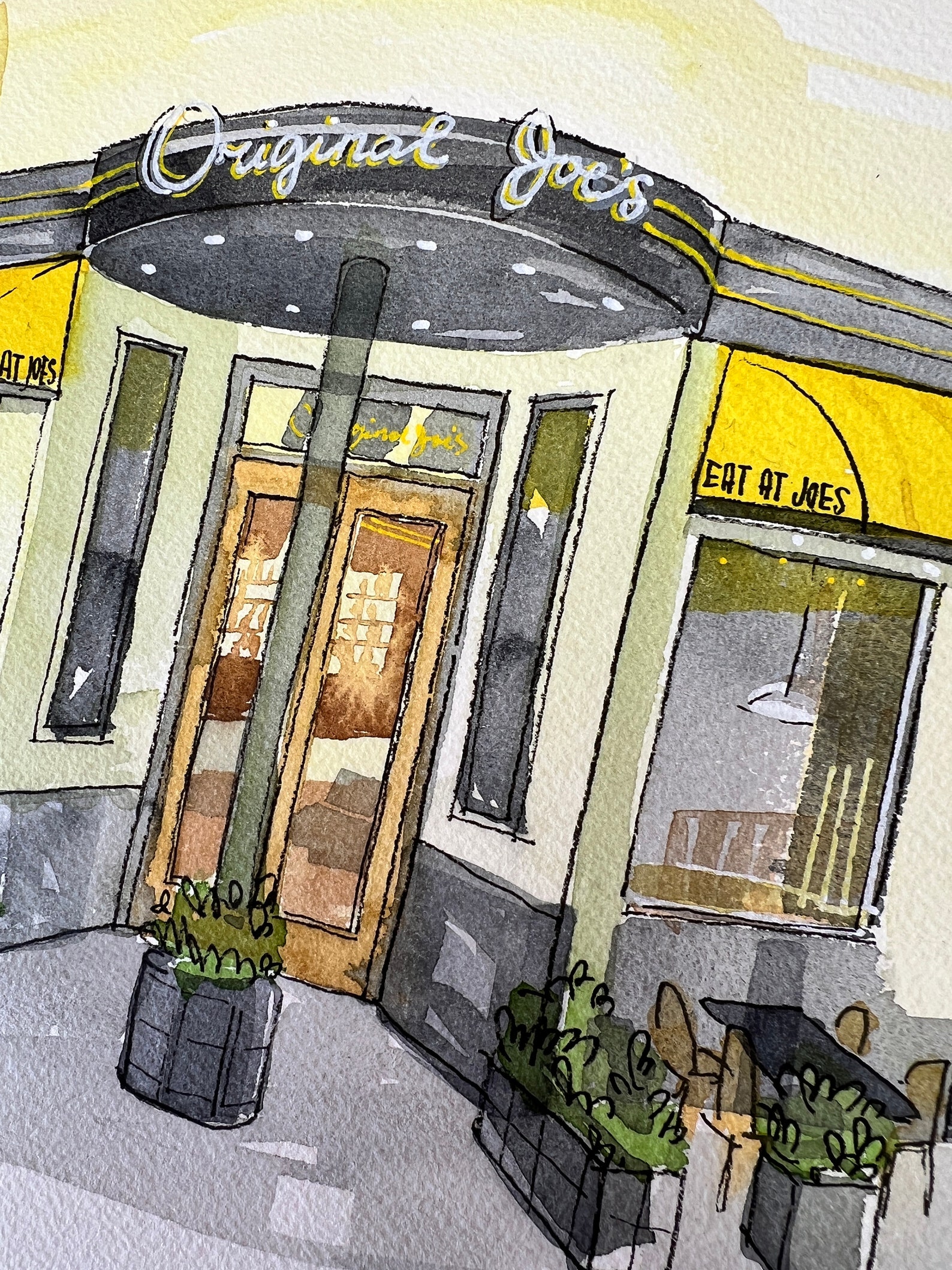 Original Joe's San Francisco Watercolor Print – North Beach Wall Art - Etsy
