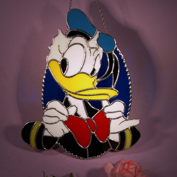 Stained Glass Donald Duck - Etsy