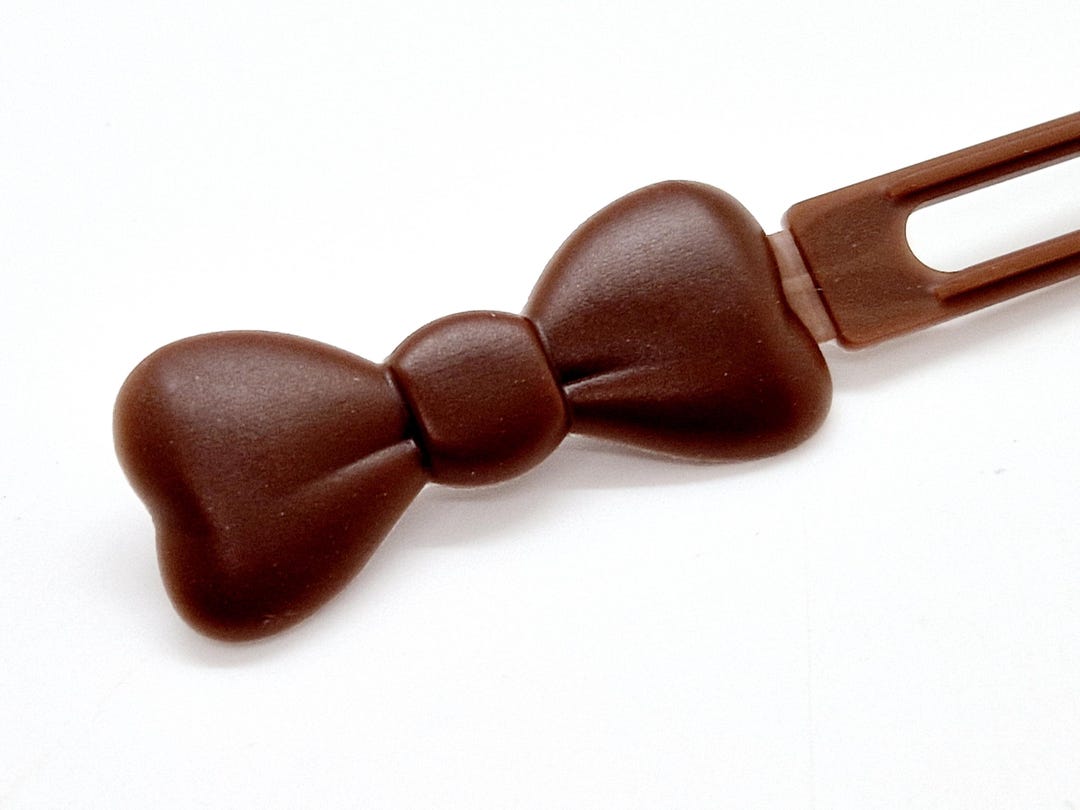 Dark Brown Bow Style Top Knot Clip - Etsy