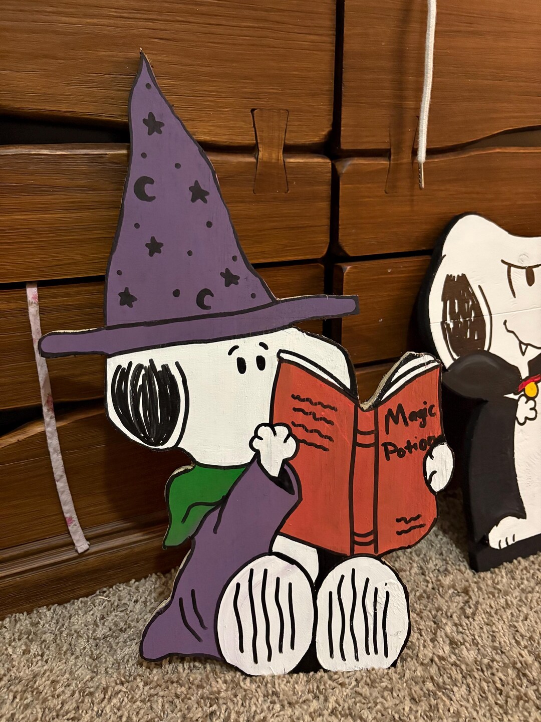 Snoopy Peanuts Spooky Witch Halloween Outdoor Wooden Yard Art Decor - Etsy