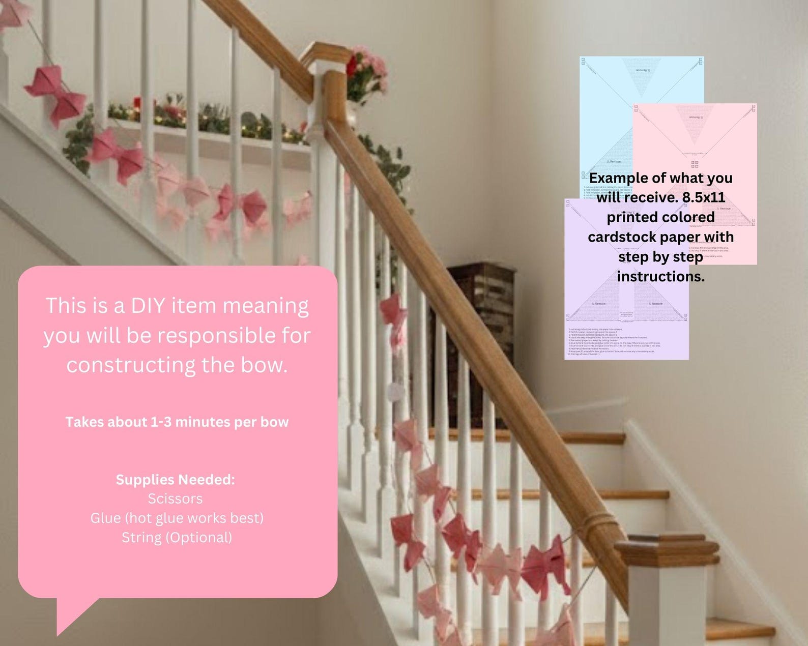 Printed Paper Bow Templates: DIY Party and Home Decor (16 Colors) - Etsy