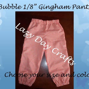 Bubbled 1/8" Lightweight Gingham Check Pants - Toddler Sizes Newborn to ...