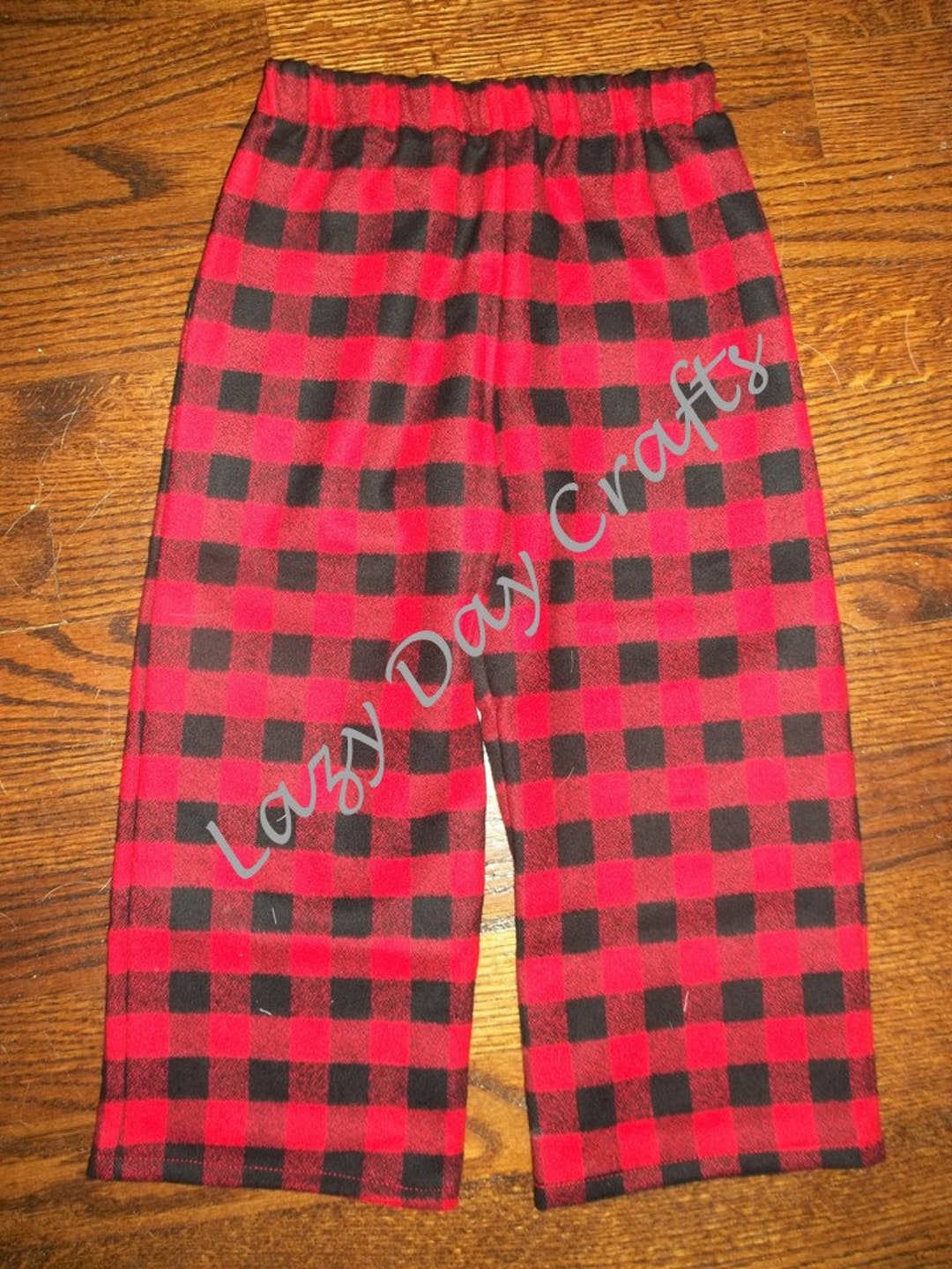 Red and Black Buffalo Check - Flannel Pants - Infant and Toddler Sizes ...