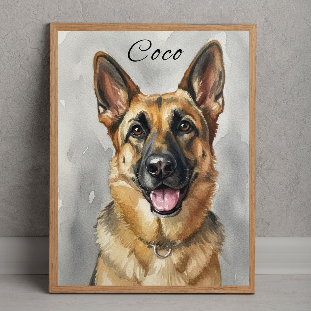 Custom Dog Painting, Pet Watercolour Painting, Painting From Photo, Pet ...
