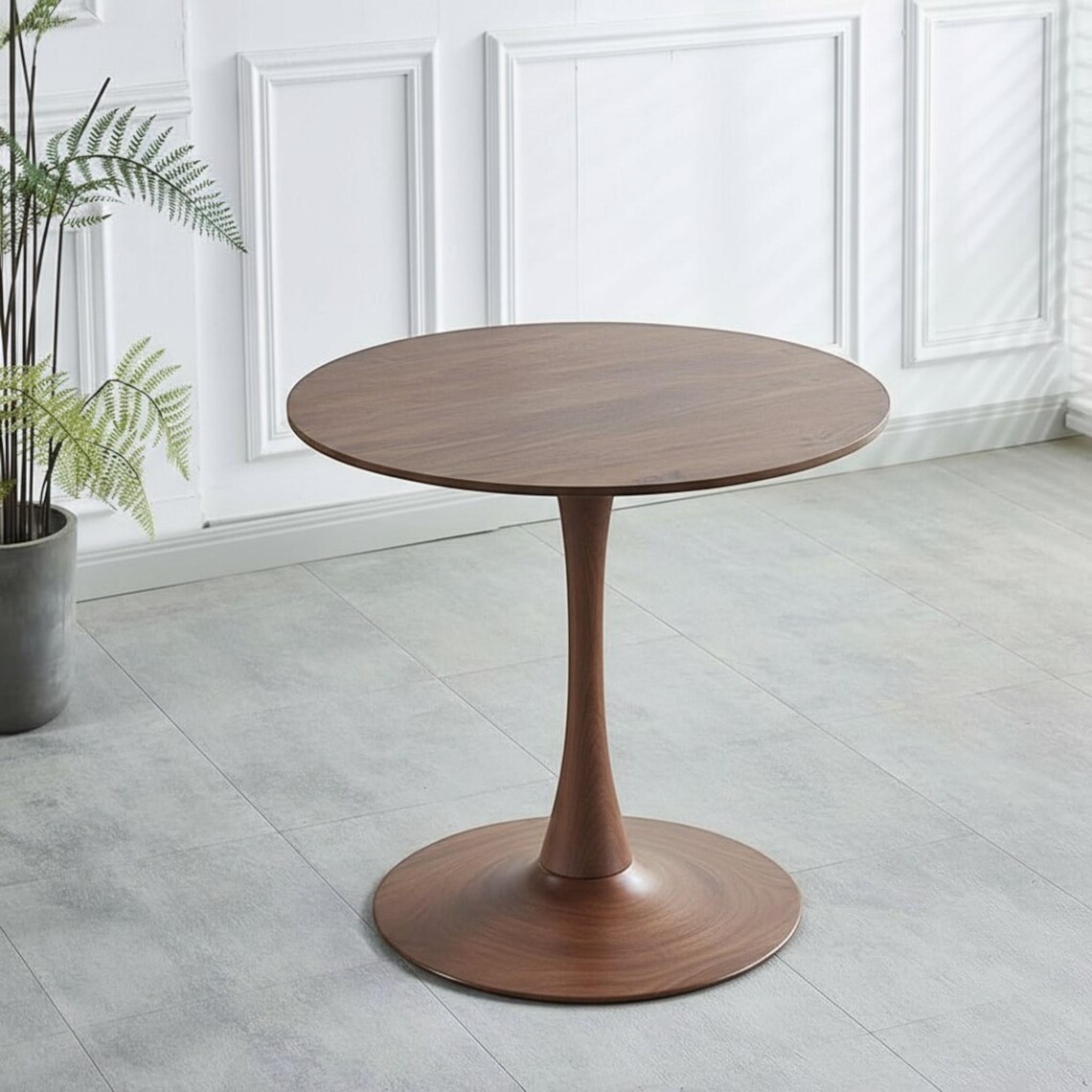Solid Walnut Round Dining Table | Handcrafted Modern Rustic - Etsy