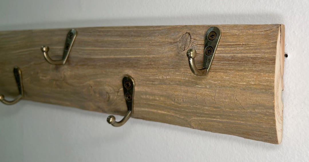Horizontal Wall Mounted Key Hanger, Holder, Organizer - Weathered Light ...