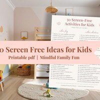 44 Screen Free Ideas for Kids, Screen Free & Bored Pull Tag Posters for ...