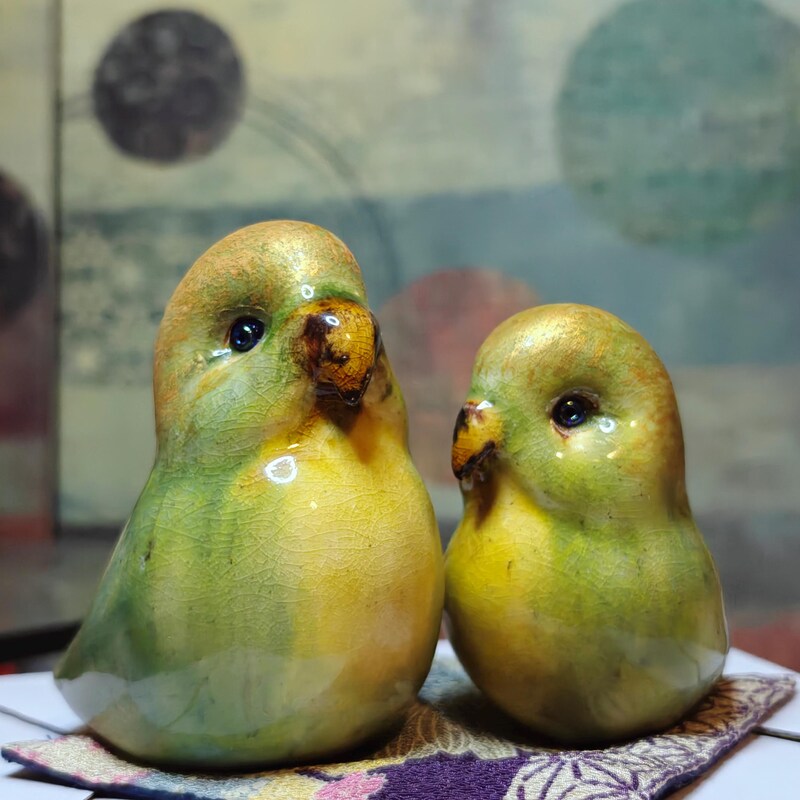 Ceramic Pair Parrots - Etsy