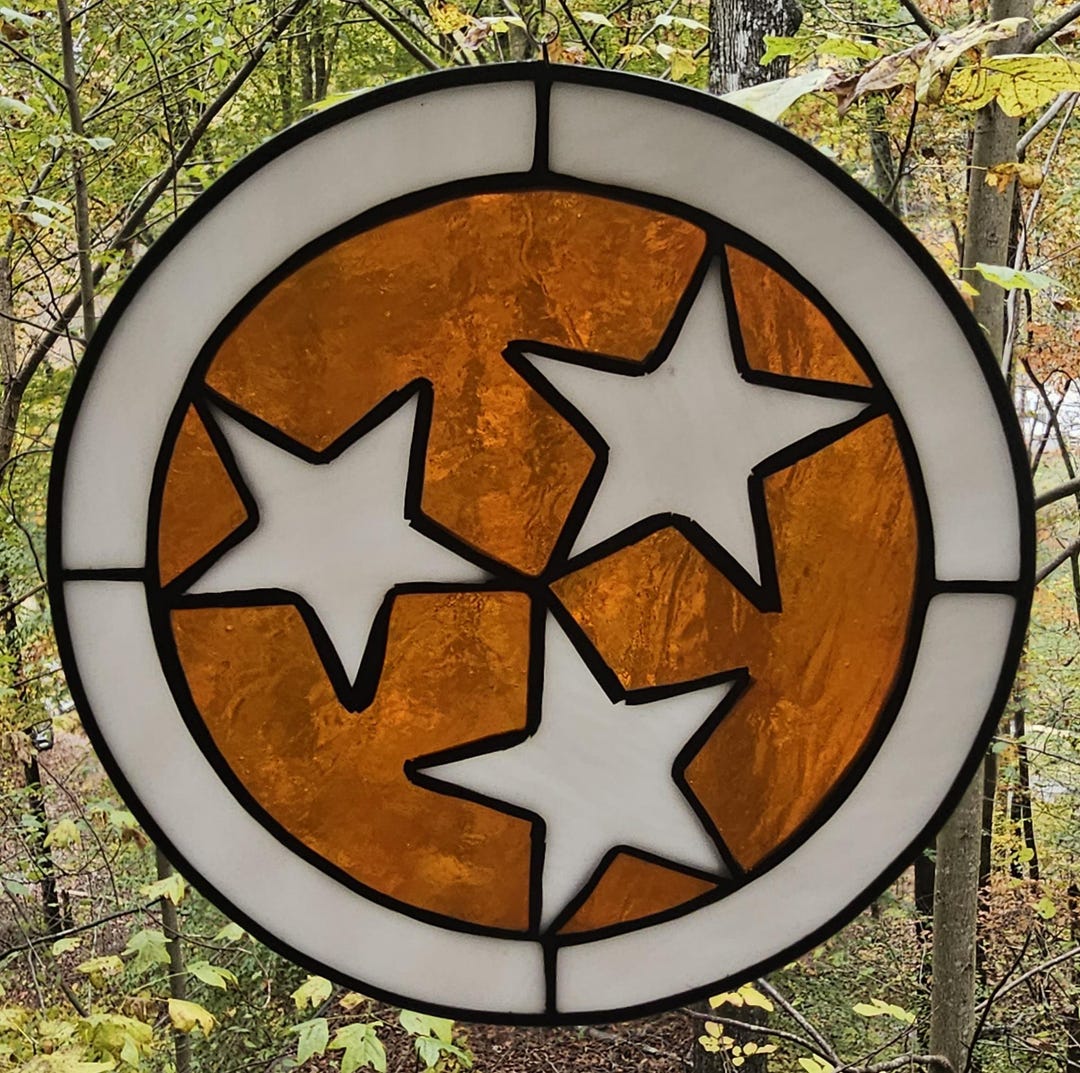 Tennessee Tri-star Stained Glass Vols - Etsy