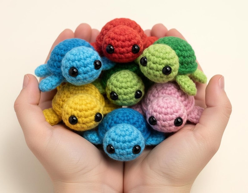 Mini Turtle Amigurumi Crochet Pattern | Beginner Sea Turtle Plush (PDF ...