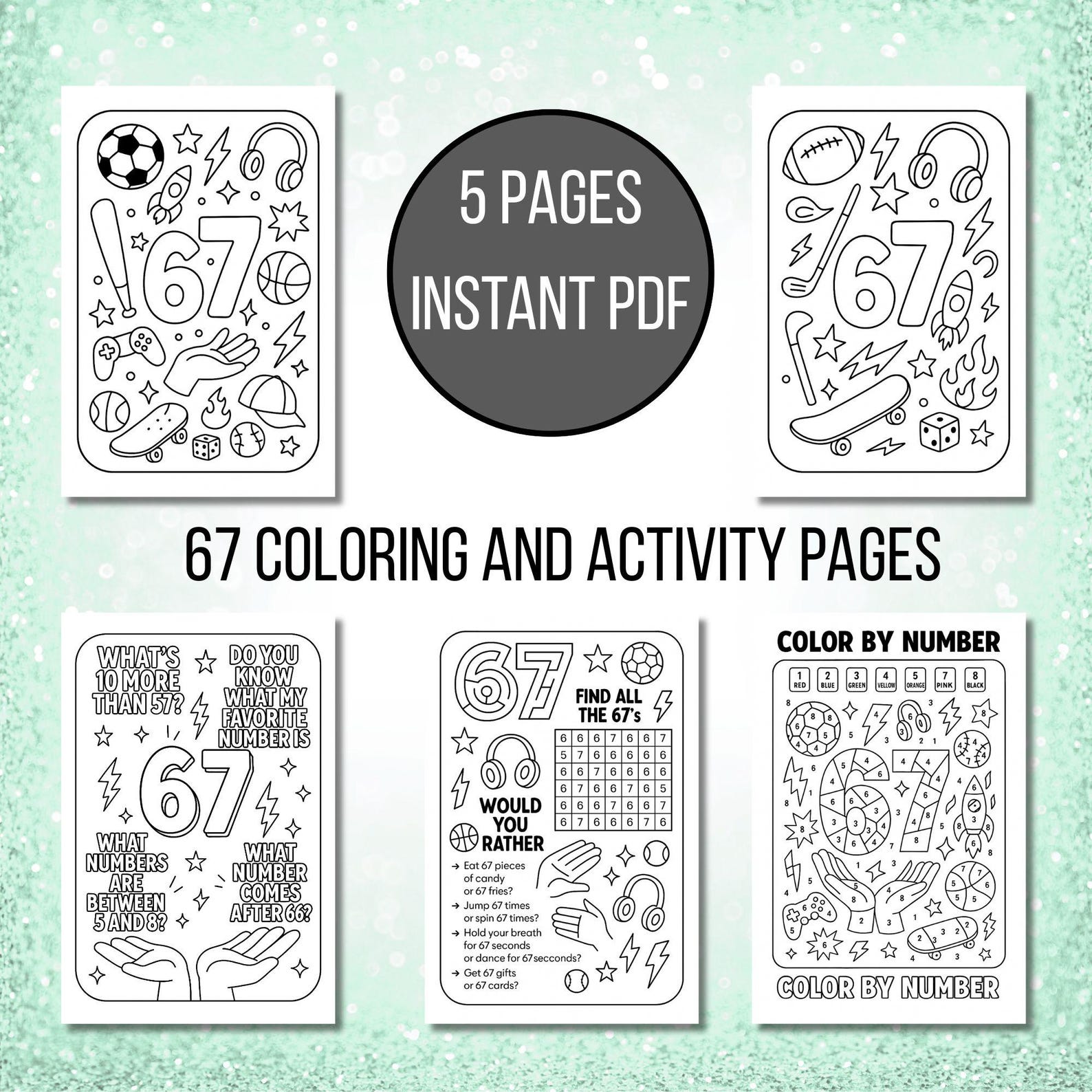 67 Meme Birthday Coloring Pages • Kids Activity Bundle (PDF) - Etsy