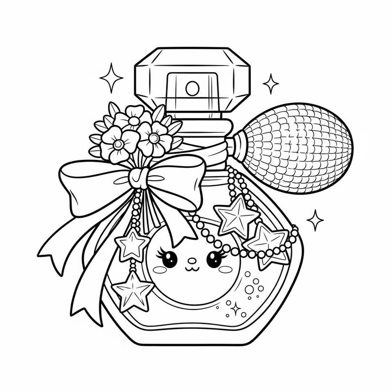 100+ Easy Cosmetic Coloring Pages Printable, Simple Bold Coloring Book ...