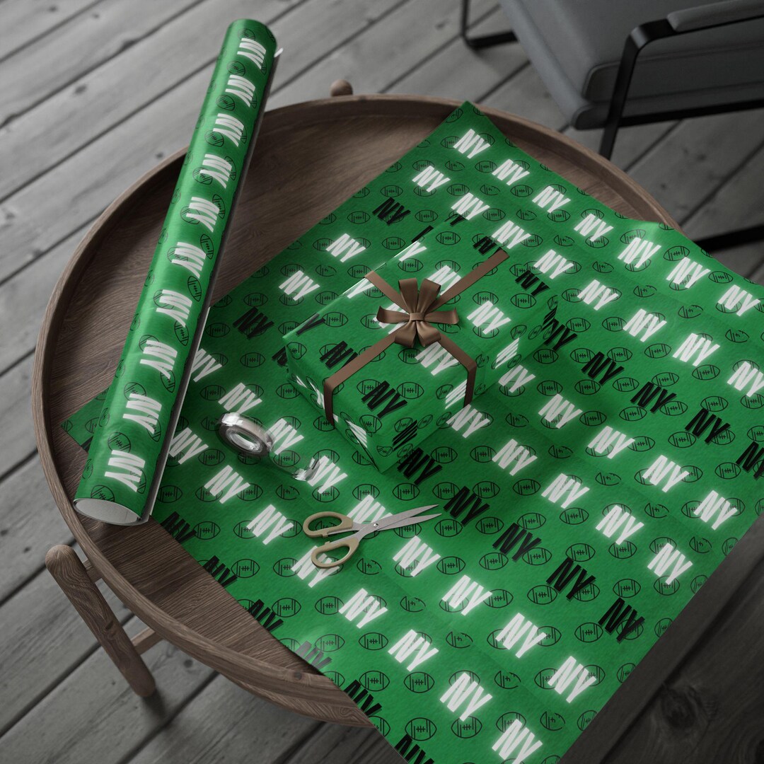 NY Inspired Football Fan Wrapping Paper - Etsy