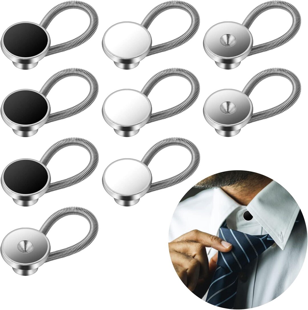 9pcs Collar Extenders Button for Mens Shirts, Neck Extender Sewing ...