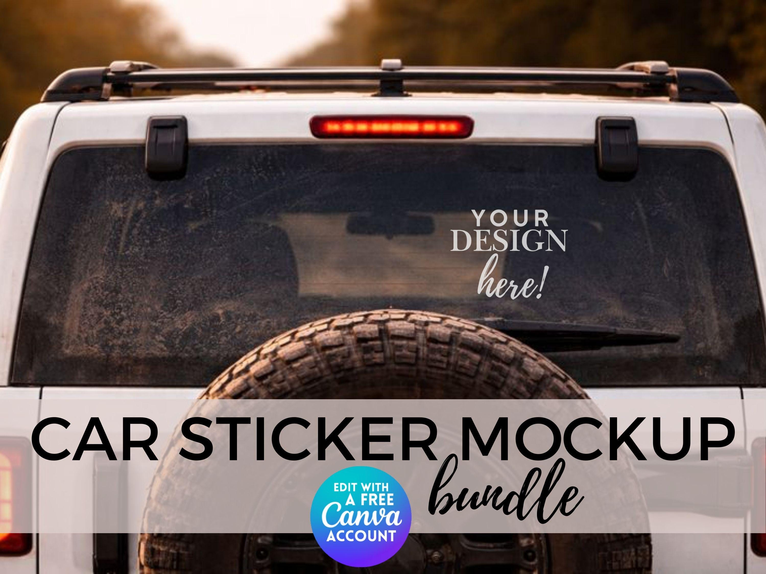 Car Bumper Mockup | Car Sticker Mockup | Back Window, Trunk ...