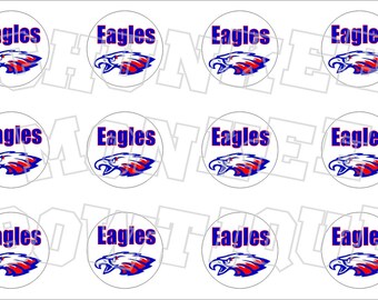 Decatur Texas Eagles bottlecap image sheet high school | Etsy