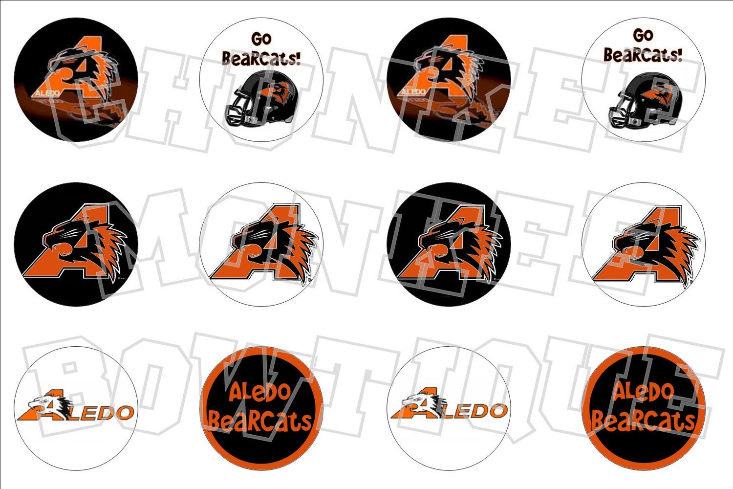 Aledo Texas Bearcats Bottlecap Image Sheet High School Sports - Etsy