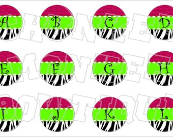 Pink and Black Camo Alphabet Bottlecap Image Sheet | Etsy