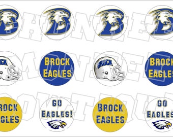 Decatur Texas Eagles Bottlecap Image Sheet High School | Etsy