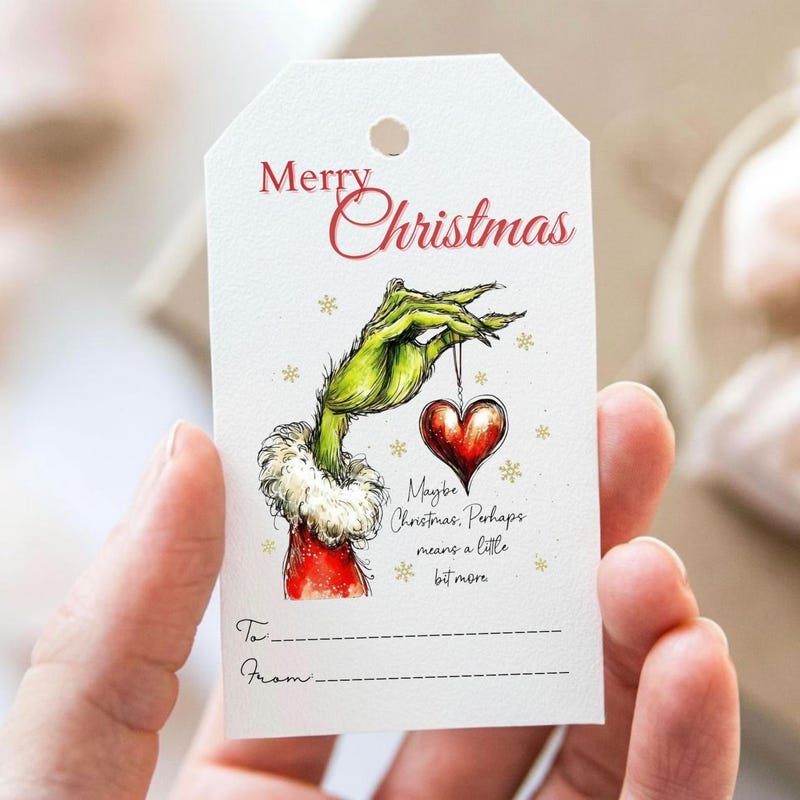 Grinch Gift Name Tags - 60+ Gift Ideas for 2026
