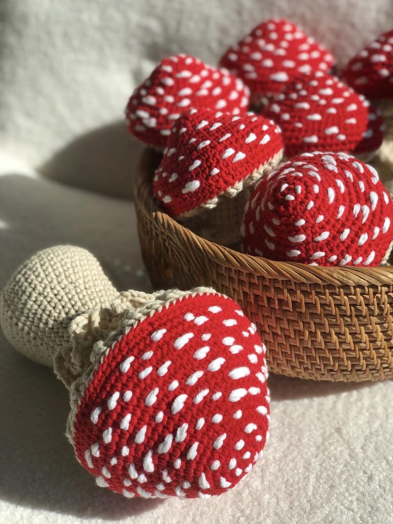 Mushroom Crochet Pattern, Crochet Mushroom 2 Sizes Tutorial, Crochet ...
