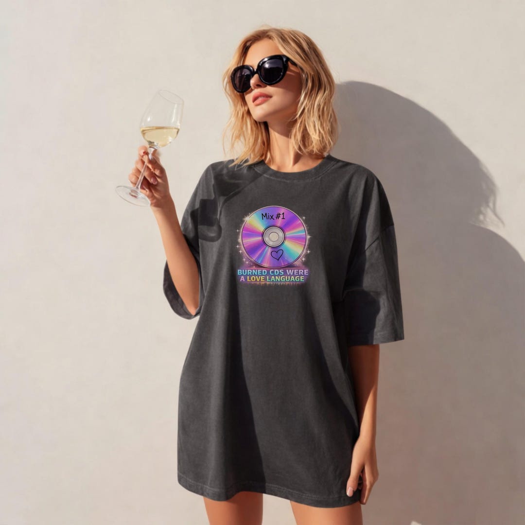 Burned Cds Were a Love Language Shirt, Y2K Nostalgia T-shirt, 2000s ...