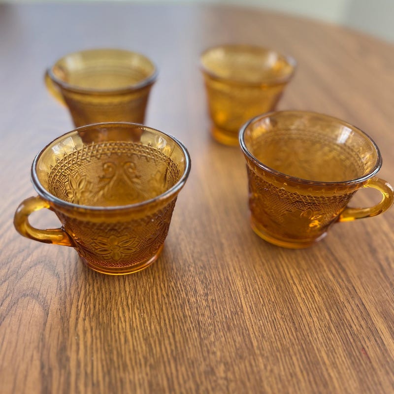 Amber Tiara Glassware - Etsy