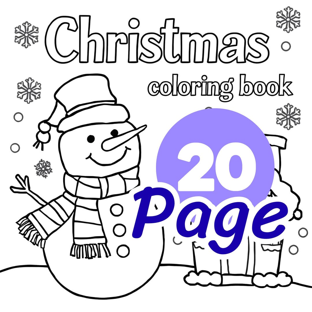 20 Christmas Coloring Pages Digital Download - Etsy