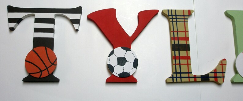 Junior Varsity Custom Hand Painted Wooden Wall Letters - Etsy