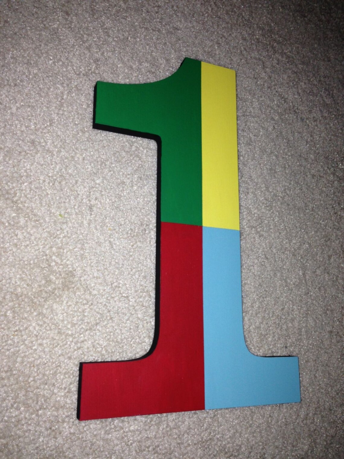 UNO First Birthday Photo Prop Hand Painted Number 1 - Etsy