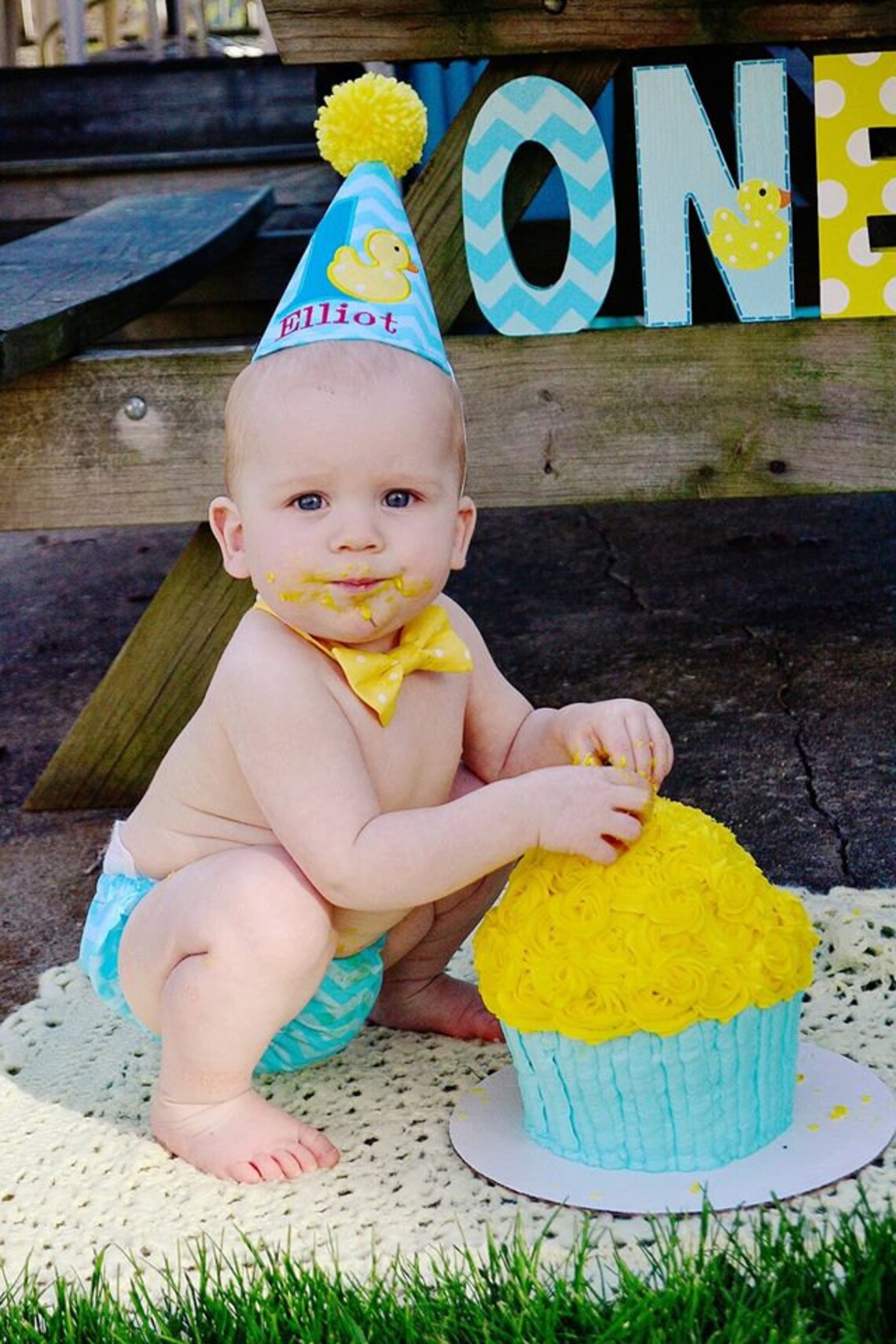Rubber Duck - Ducky - First Birthday - Photo Prop - Wooden - Hand ...