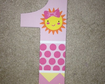 UNO First Birthday Photo Prop Hand Painted Number 1 | Etsy