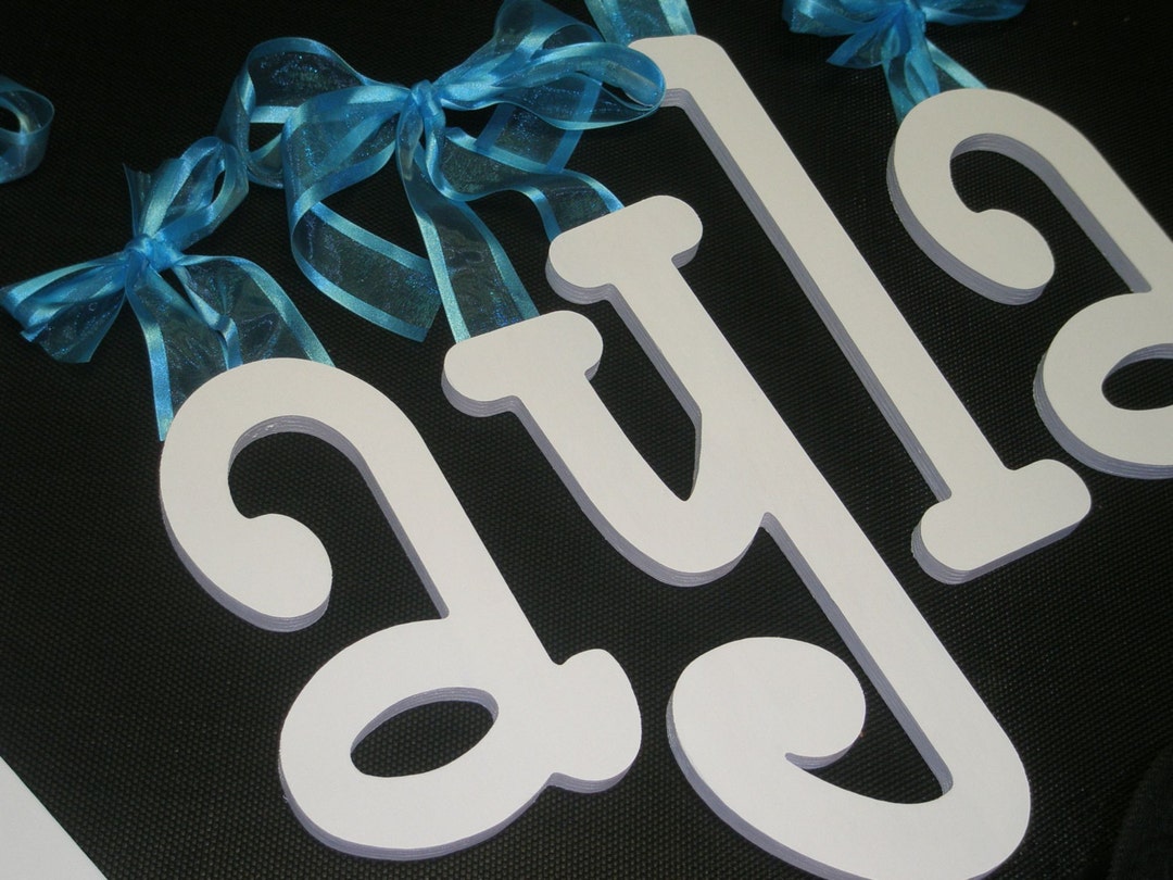 Preppy Solid Color Custom Hand Painted Wooden Wall Letters - Etsy